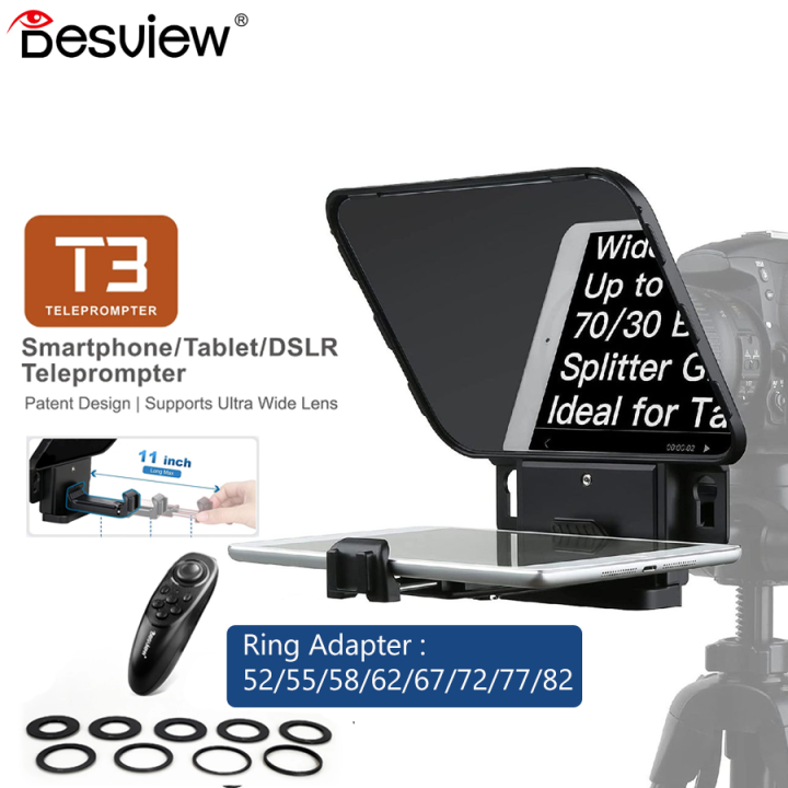 Desview T3/T2 Teleprompter for smartphone/tablet/DSLR camera เครื่อง ...