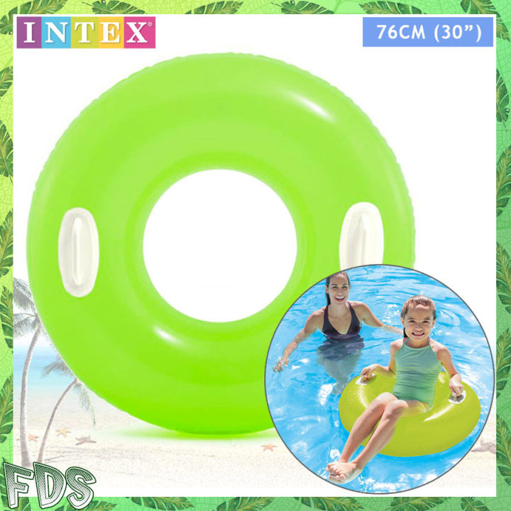 INTEX 59258 76CM (NP7) Inflatable Hi Gloss Tubes Round Pool Buoy Swim ...