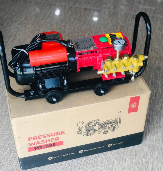Kawasaki High Pressure Washer Direct Couple Electric Motor and Sprayer ...