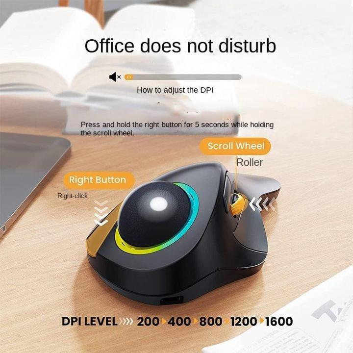 Track ball Mouse three -mode wireless office Bluetooth quiet mouse ...