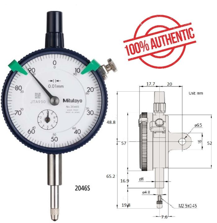 Mitutoyo Dial Indicator 2046A | Lazada