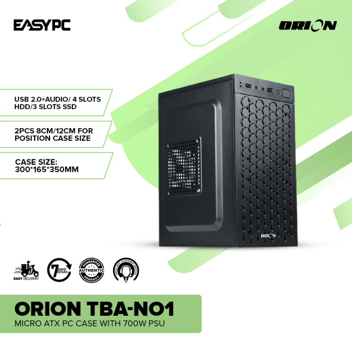 EasyPC | Orion TBA-NO1 / TBA-NO2 / TBA-NO4 / TBA-NO7 Micro ATX PC Case with 700w PSU Desktop ...
