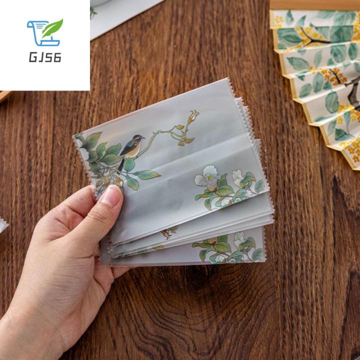 GJ56 100pcs โปร่งใสโปร่งใส ถุงบรรจุขนมไหว้พระจันทร์ ขอบหยัก เนื้อแมท ...