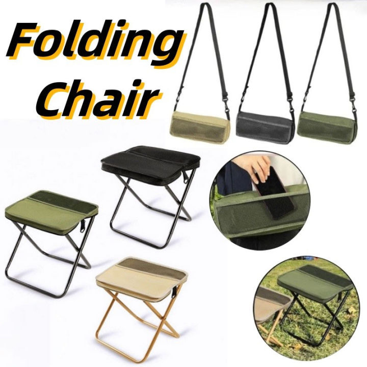 Alice Portable Folding Backpack Stool Wear Resistant Camping Chair ...