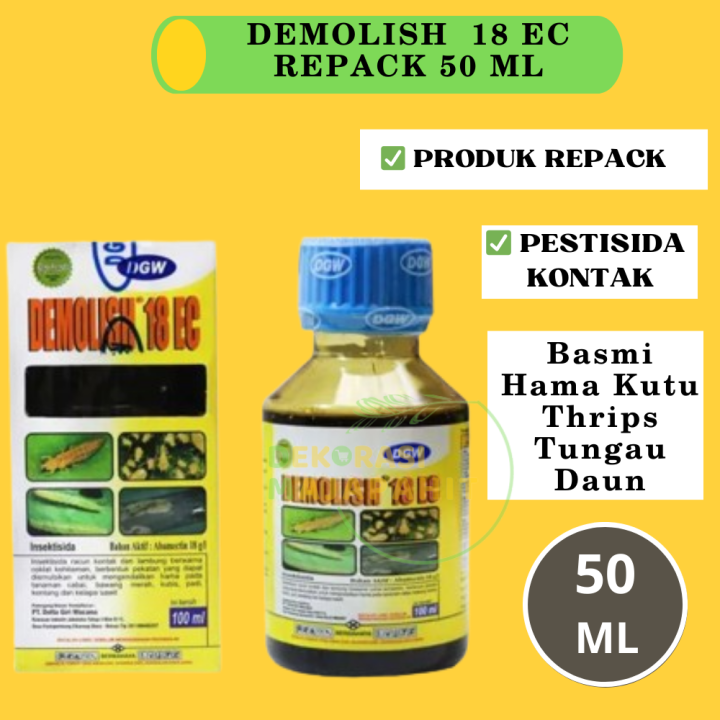 DEMOLISH Repack 50ML ORI Insektisida Abamektin Racun Kontak Hama Kutu ...