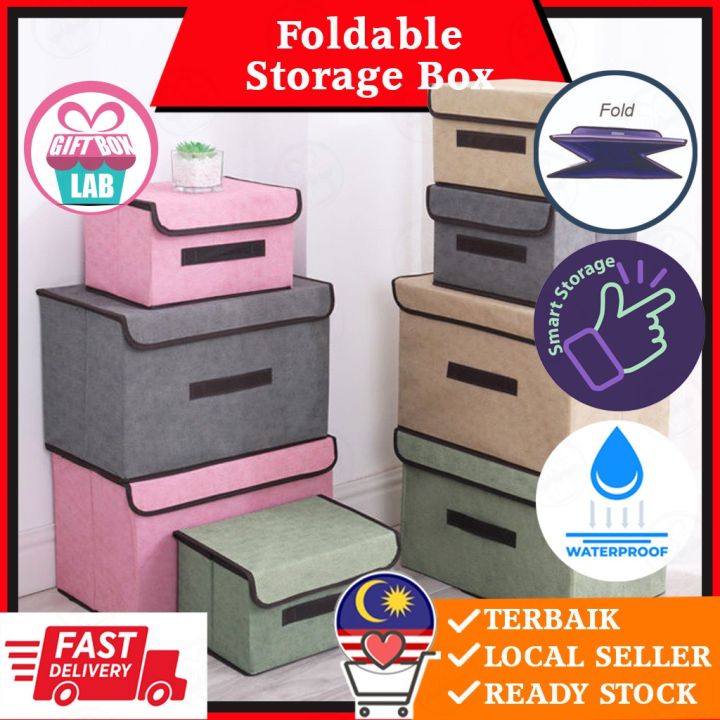 Foldable Storage Box Collapsible Bin Organizer Basket Colorful Super ...