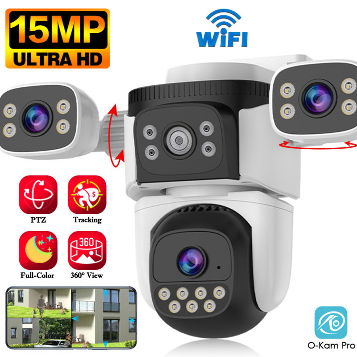 กล้องวงจรปิดไร้สายอัจฉริยะไวไฟ15MP 5MP กล้องเครื่องบันทึกภาพกล้องวงจร ...