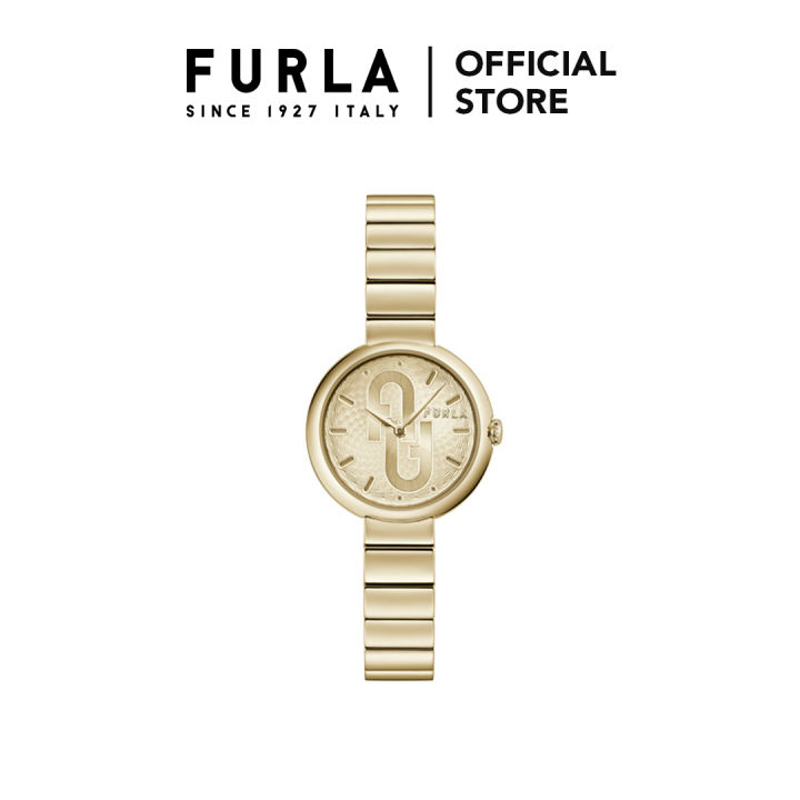 FURLA COSY Gold Tone Case Champagne Dial Watch | Lazada