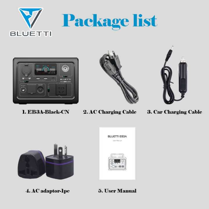 Free shipping 】Bluetti EB3A 268Wh/600W Inverter Power 1200W 84,000mAh ...