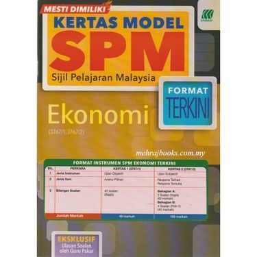 Kertas Model SPM Ekonomi | Lazada
