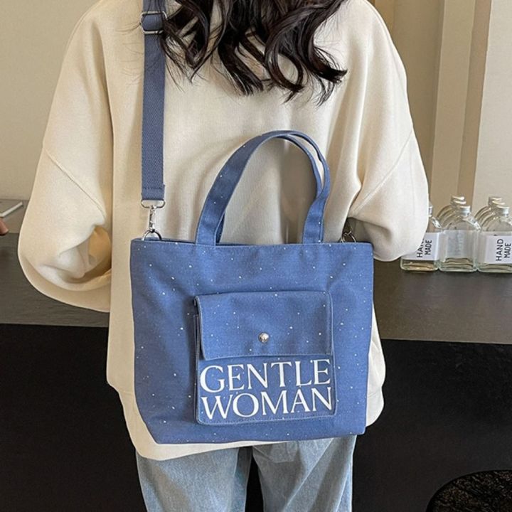 AI LIAN ตัวอักษรสำหรับเด็ก กระเป๋าสะพายไหล่ผู้หญิงสไตล์เท่ กระเป๋าถือ ...