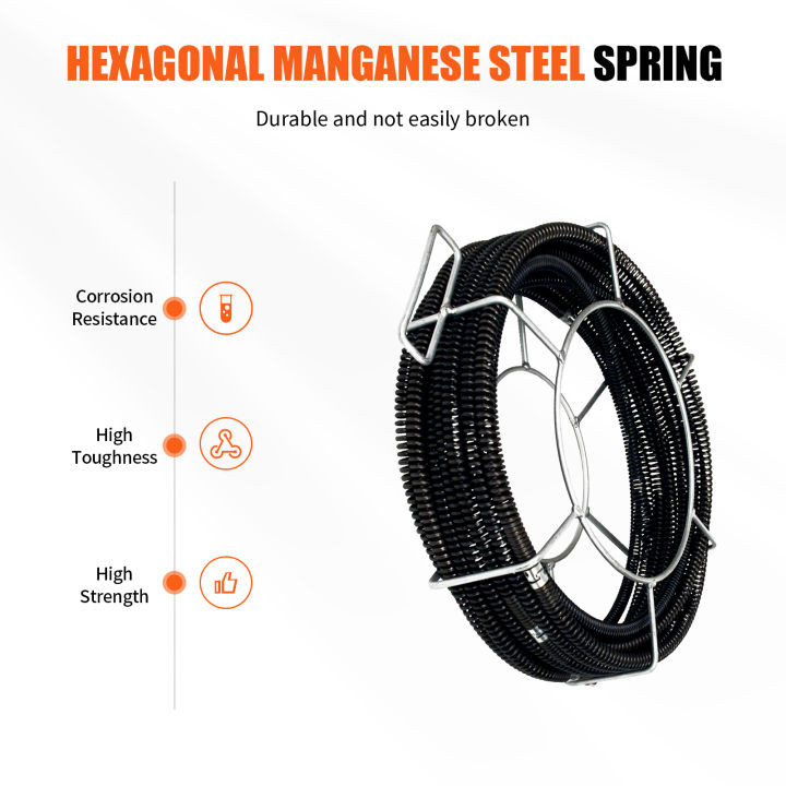 16Mm 15m pipe cleaner pipe dredger spring coil | Lazada PH