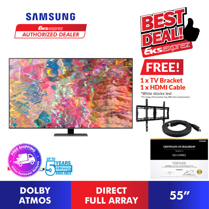 [F.Ship] Samsung 55" QA55Q80BAKXXM Q80B QLED 4K Smart TV with Dolby Atmos / EyeComfort Mode ...