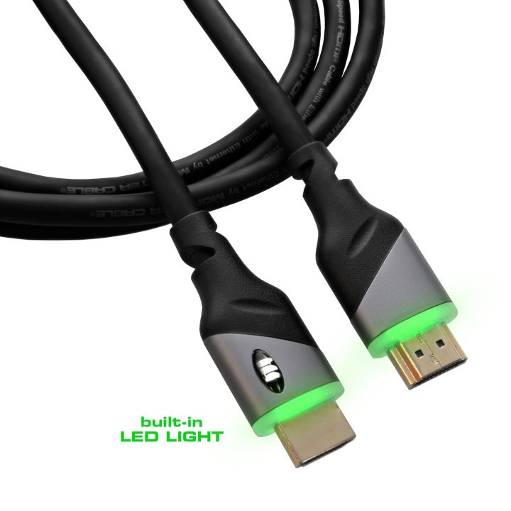 Monster 6ft high speed 4K HDR HDMI cables with built-in LED light ...