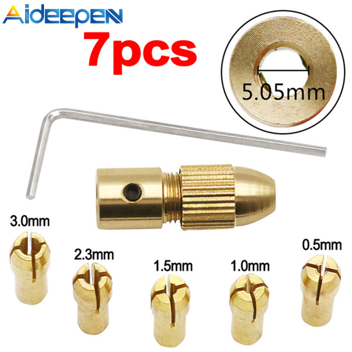 Aideepen 7PCS/Set 2.35-5.05mm Brass Collet Mini Drill Chucks for ...