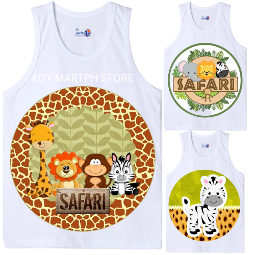 Set of 3 RDD White Sando Shirt for Kids Boy Assorted Cartoon Animal ...