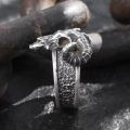 1 Retro Punk Skull Ram Head Ring - Unisex Hip-Hop Style with Motorcycle ...