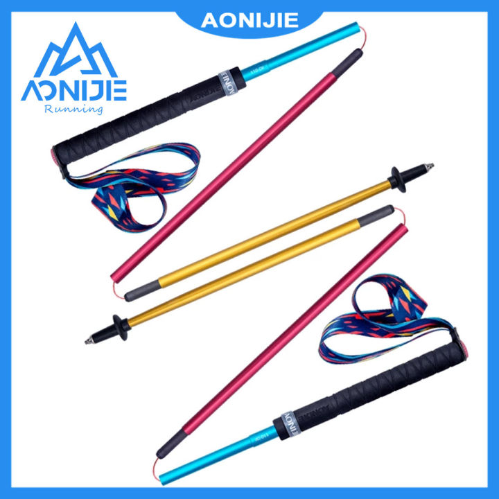 2PCS AONIJIE E4201 Carbon Fiber Folding Trekking Pole Hiking Pole ...
