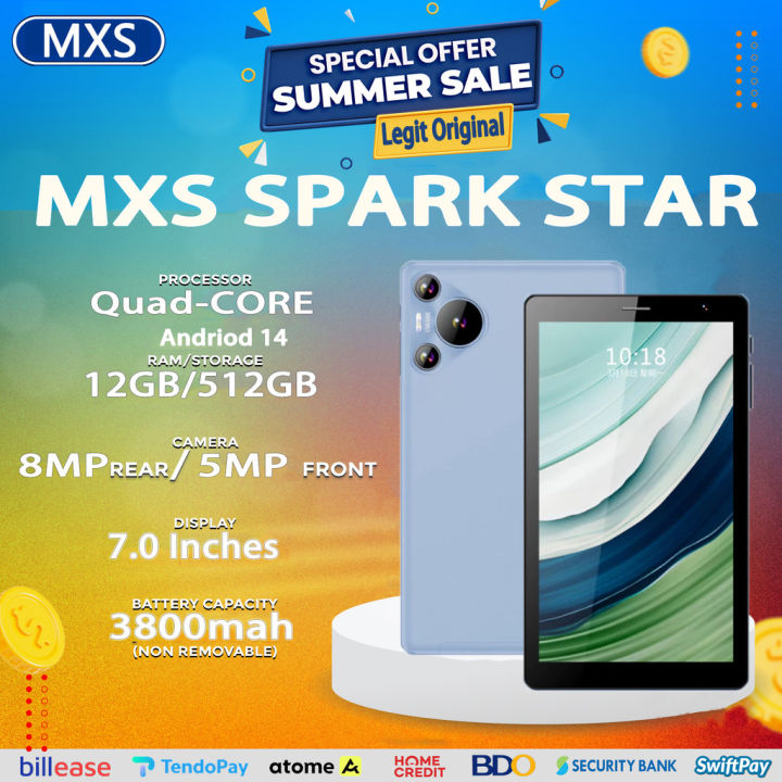 MXS SPARK STAR tablet android tablet for kids 12GB+512GB 3800mAh Dual ...