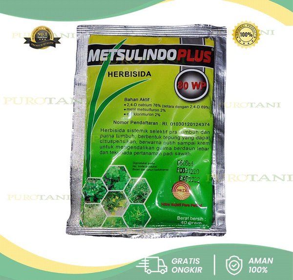 Obat Rumput Herbisida METSULINDO PLUS 80 WP 40 Gr | Lazada Indonesia