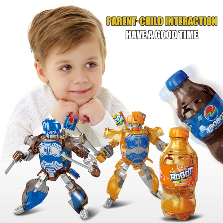 Edena Orange Soda Transformer Robot Beverage Bottle Transformer Robot ...