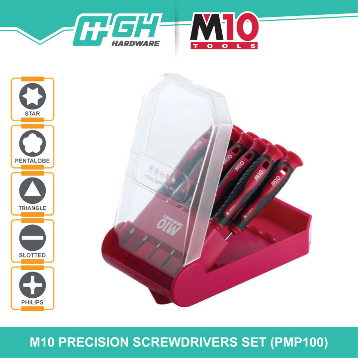 [ GH HARDWARE ] M10 PMP100 (10pcs) Precision Screwdriver Set | Lazada