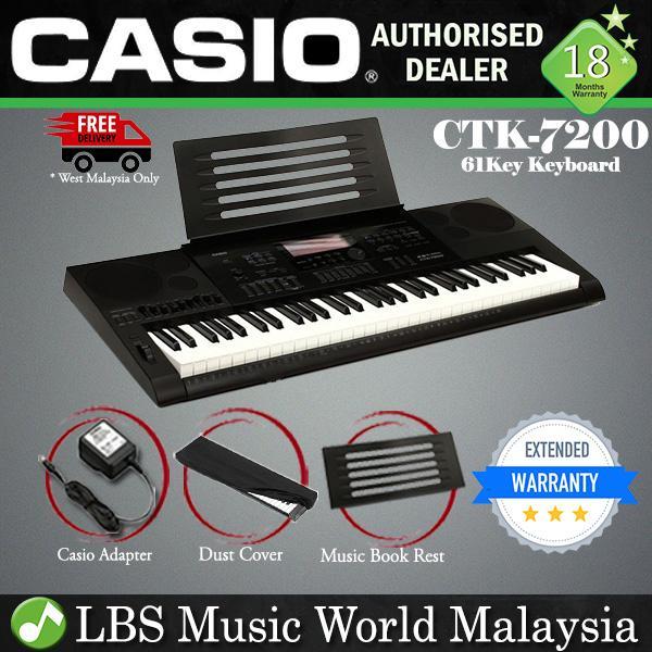 Casio CTK-7200 61 Key Portable Keyboard With Adapter (CTK7200 / CTK ...