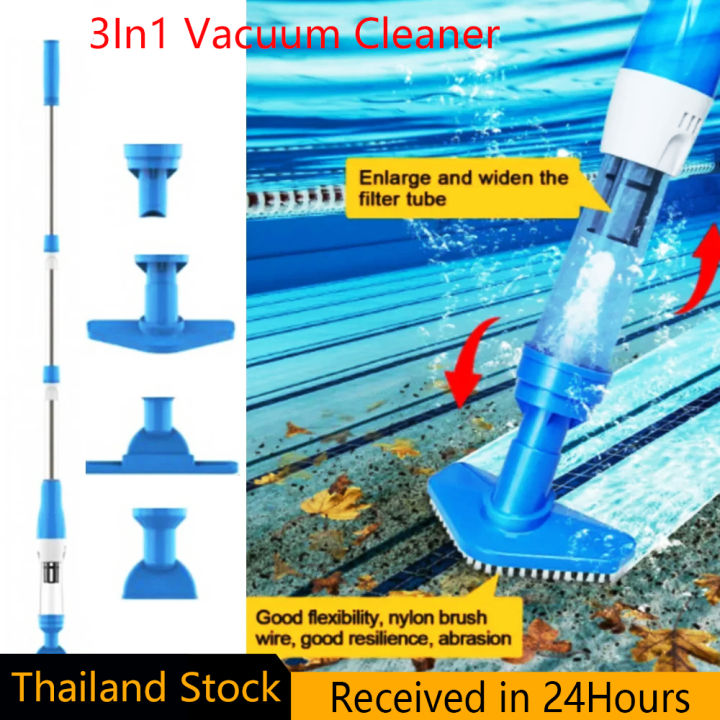 【Free Chlorine Bromine Tablets】3In1 Cordless Pool Vacuum Cleaner ...