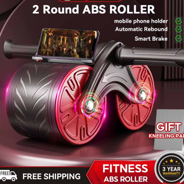 【SG Seller 】2023Automatic Rebound Double Round Wheel Abdominal Muscle ...