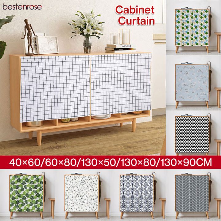 Bestenrose Sink Cabinet Curtain No Need Perforated Dust Proof Self ...