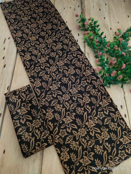 Kain Batik Printing Halus Motif Serbuk Sari Kain Meteran Bahan Baju ...