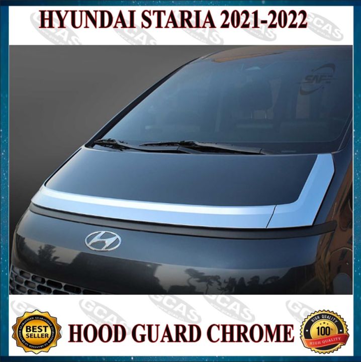 2021 2022 2023 2024 2025 Hyundai Staria Bonnet Guard Chrome , Hood ...