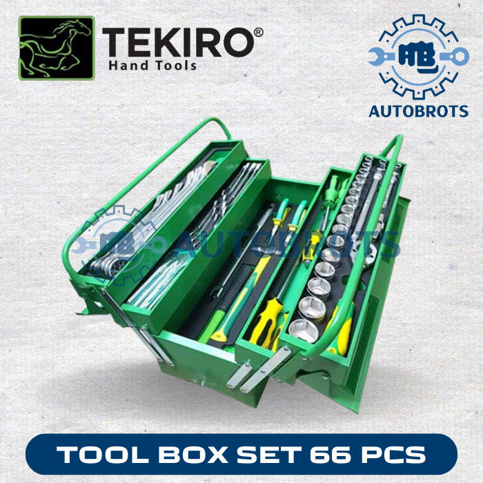 Tekiro Tool box Set 66pcs / Mekanik Toolbox Set Besi 3 Susun 66pcs ST-TB1651 | Lazada Indonesia