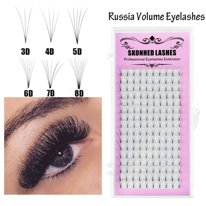 【COD】SKONHED 16 Rows 3D~10D Russian Premade Volume Fans Eyelashes ...