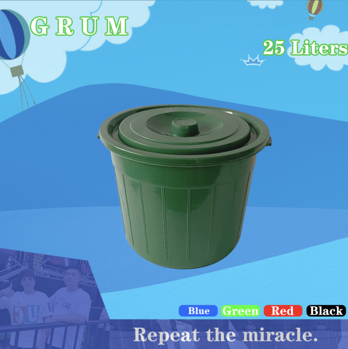 GRUM Heavy Duty Water Container with Cover 25L/40L | Lazada PH