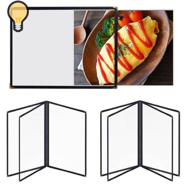 Laanishop Transparent A4 Menu Cover – 3/4 Page Elegant Display Stand ...