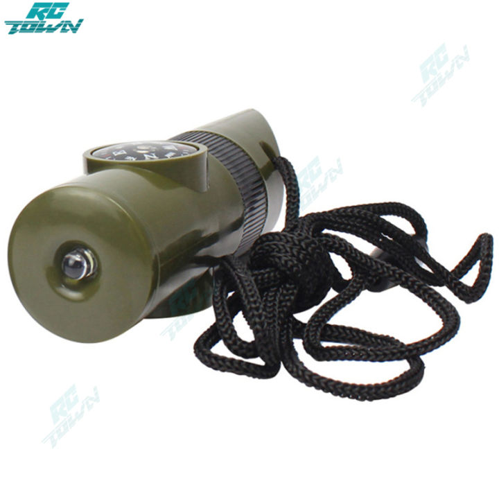 7-in-1 Multi-functional Survival Whistle Outdoor Professional Emergency ...