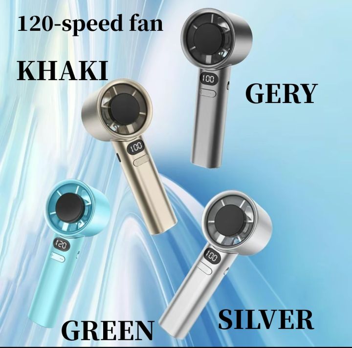 Rechargeable 5000mah Handheld Jet Fan Strong Wind 120 Gear Speed ...