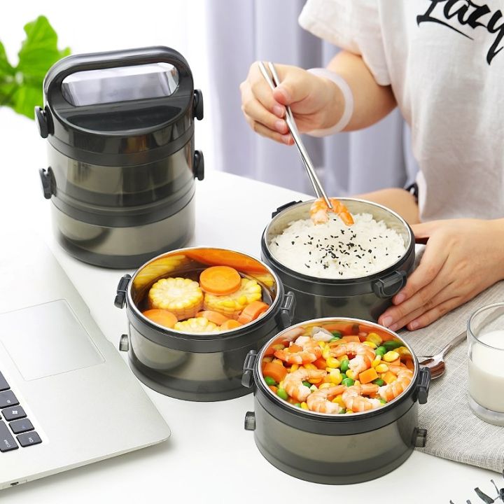 Multilayer Lunch Box Portable Vacuum Insulation Lunch Box 304 Stainless ...