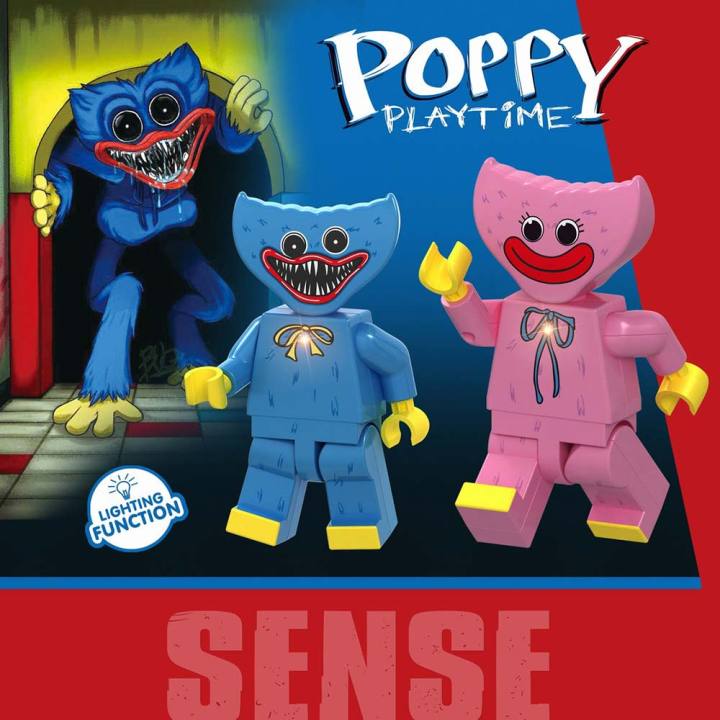 Poppy Playtime Lighting Buiding Blocks Huggy Wuggy Action Figure ...