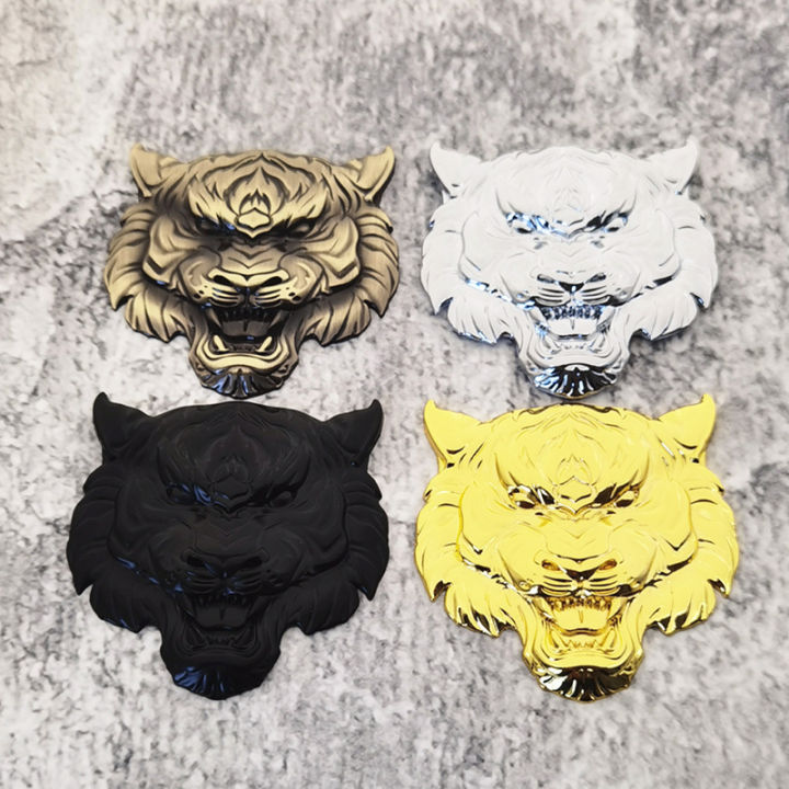 3D Metal Tiger Head Car Auto Emblem Motorcycle Fender Trunk Badge Decal ...
