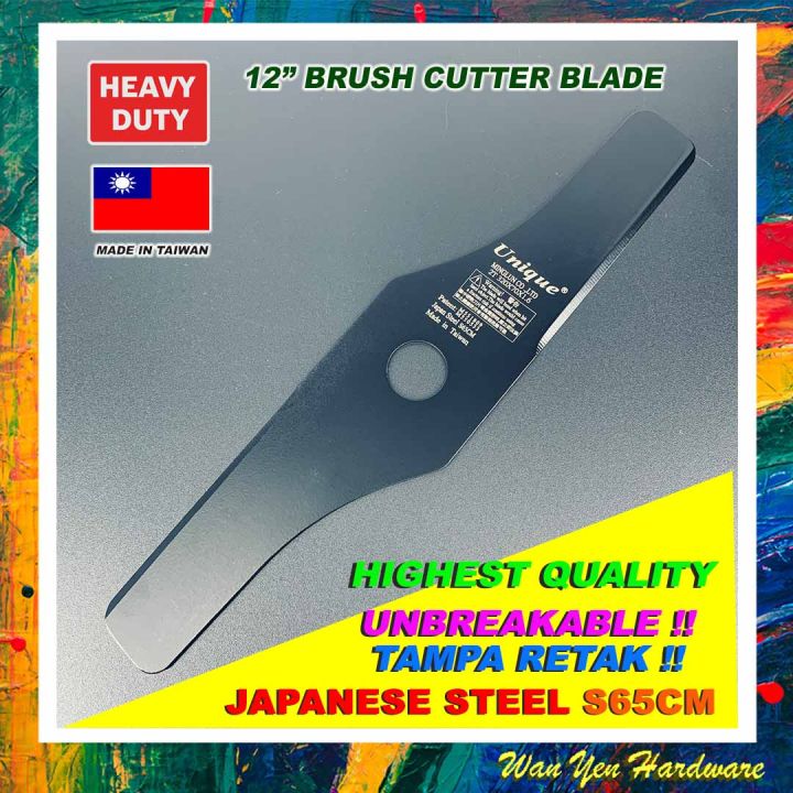 12" Unbreakable Unique Brush Cutter Blade / Pisau Mesin Rumput (Made in ...