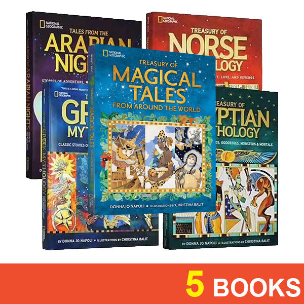[SG Stock] National Geographic Tales and Treasury of Mythology series (5 Books Hardcover ...