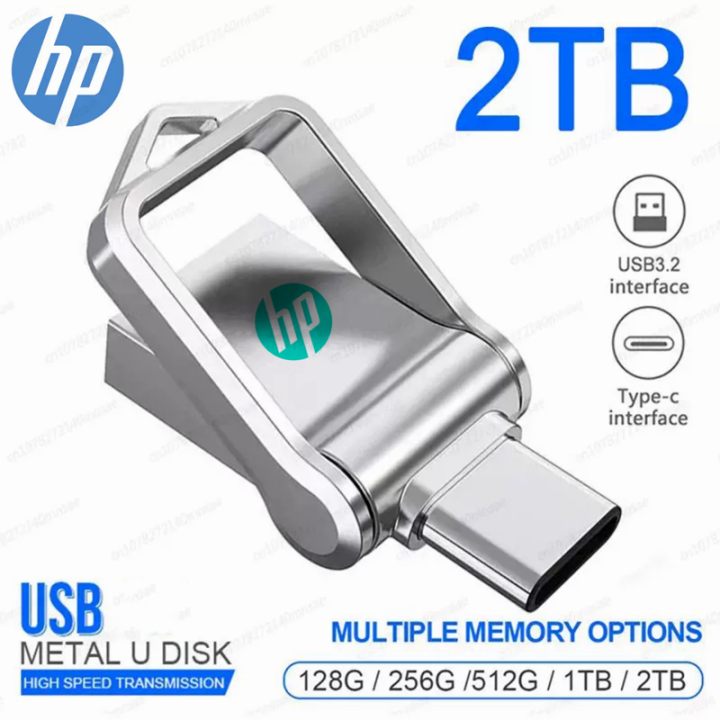 HP USB 3.0 USB Flash Drives 2-IN-1 OTG 2TB 1TB Metal U Disk Type-C Pen ...