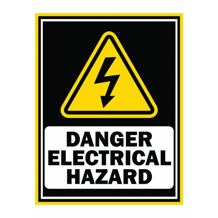 Electrical Hazard Warning Signage laminated A4 size | Lazada PH
