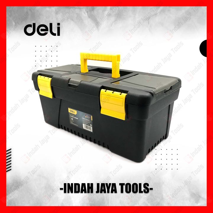 DELI DL432414 Toolbox PLASTIK 14 Inch Tool Box Kit - Kotak Tempat Kunci ...