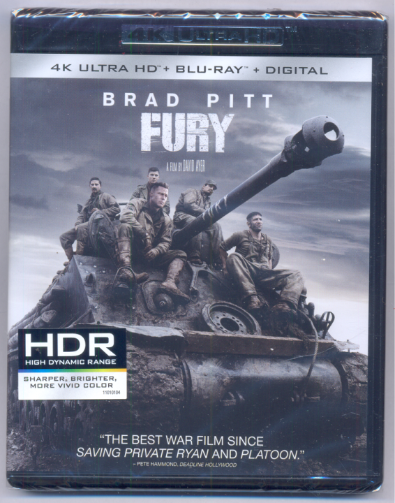 Fury 4K - Action Drama [ Blu-Ray ] | Lazada