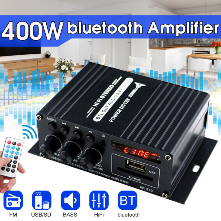800W AK380/AK370/AK170 40W*2 2 Channel Bluetooth HiFi Power Amplifier ...