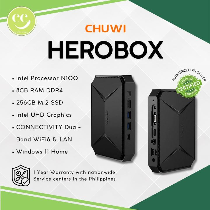 Chuwi Herobox N100 Mini Pc Windows 11 Home | Lazada PH