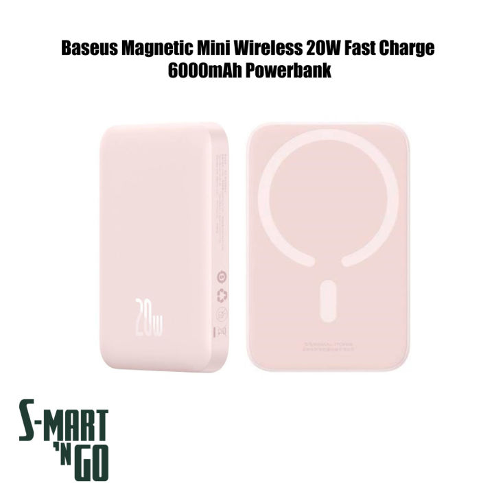 Baseus Magnetic Mini Wireless Fast Charge Power Bank 6000mAh 20W [with ... Baseus Magnetic Mini Wireless Fast Charge Power Bank 6000mAh 20W [with ...